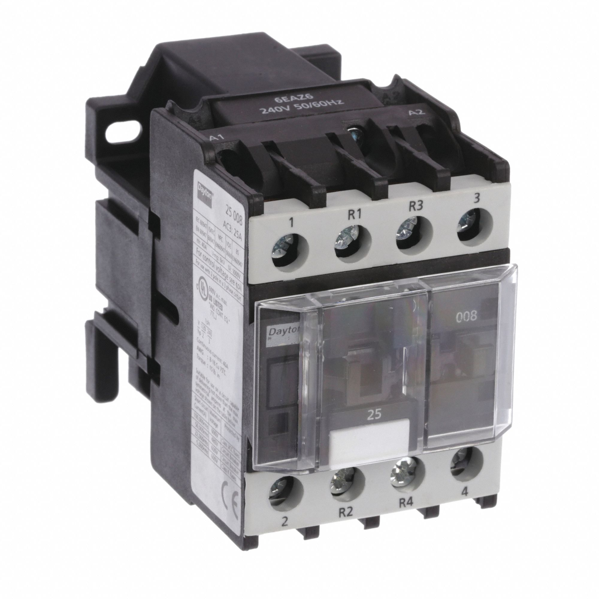 DAYTON, Non-Reversing, 4 Poles, IEC Magnetic Contactor - 6EAY7|6EAY7 ...