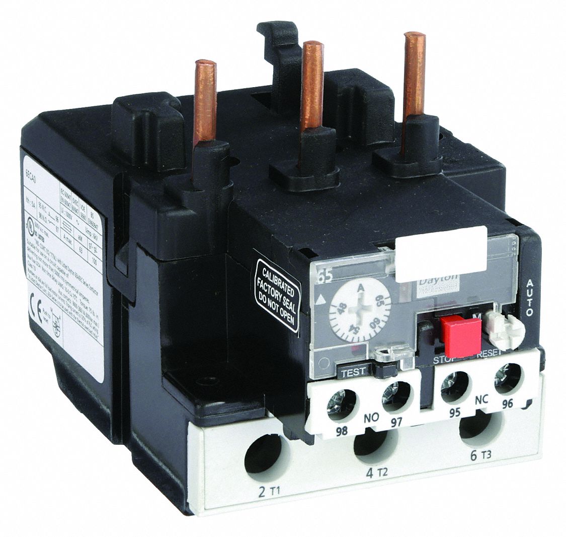 DAYTON, Thermal Protection, 3 Poles, Overload Relay - 6ECA0|6ECA0 ...