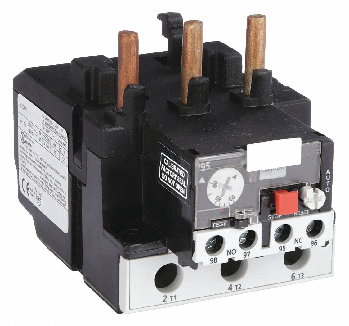 DAYTON, Thermal Protection, 3 Poles, Overload Relay - 6ECC9|6ECC9 ...