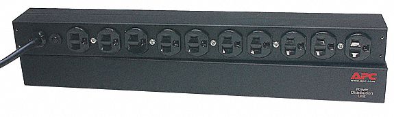 APC BY SCHNEIDER ELECTRIC, 120V AC, 10 Outlets, Power Distribution Unit ...