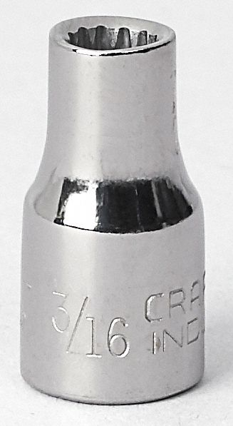 Socket, 1/4 in Drive Size, Alloy Steel, Chrome Finish - Grainger