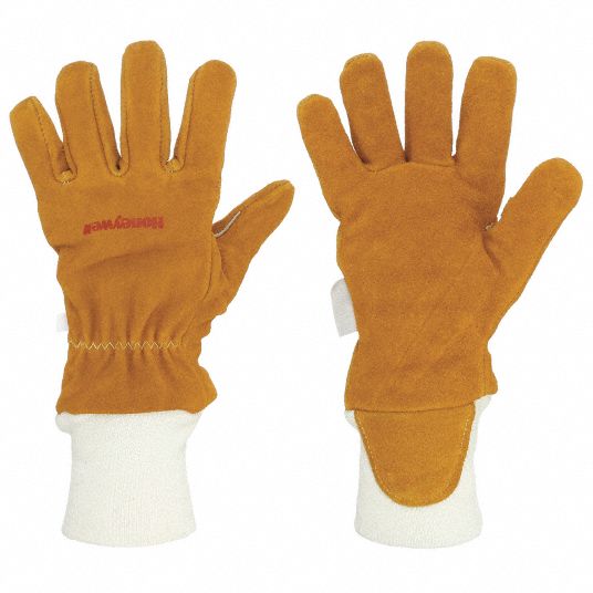 HONEYWELL, Cowhide Leather Palm, Cowhide Leather, Firefighters Gloves ...