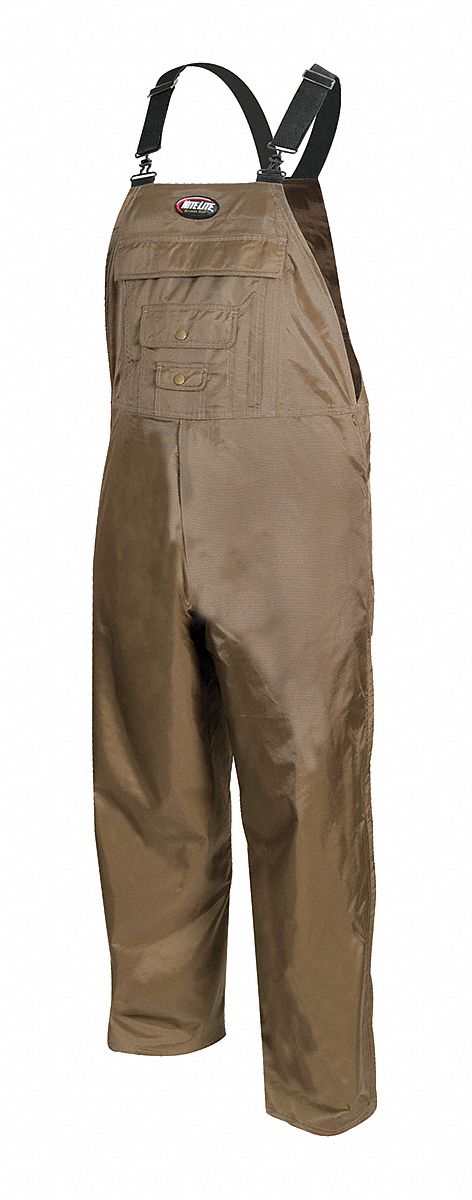 Work Bib Overalls,Brown,Size 32 to 34x32 - Grainger