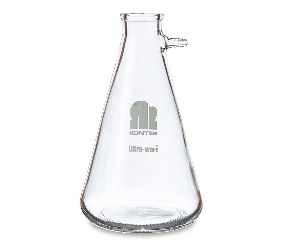 KIMBLE Matraz Filtración,2000mL,Transparente - Matraces - 6EGX3 ...
