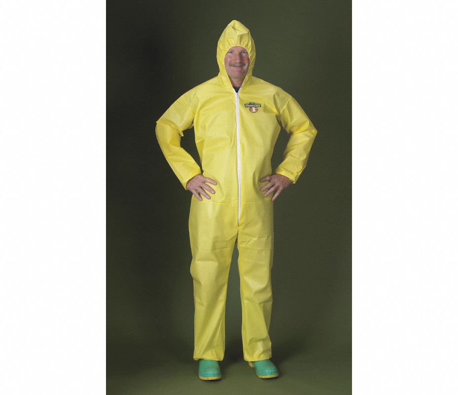 LAKELAND Overol Resistente a Químicos con Capucha ChemMax® 1 Amarillo ...
