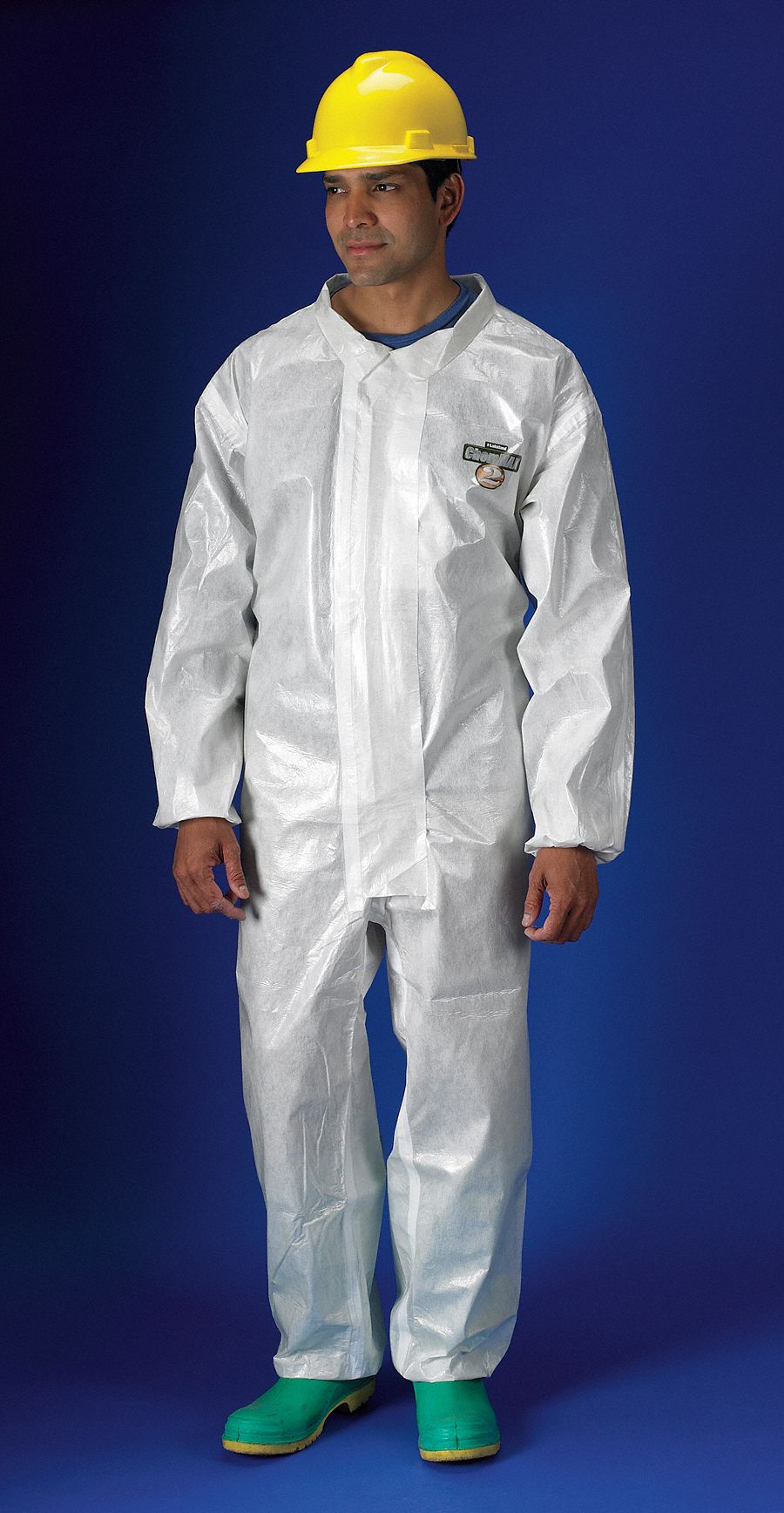 LAKELAND, L, ChemMax® 2, Collared Chemical Resistant Coveralls - 6EHR8 ...