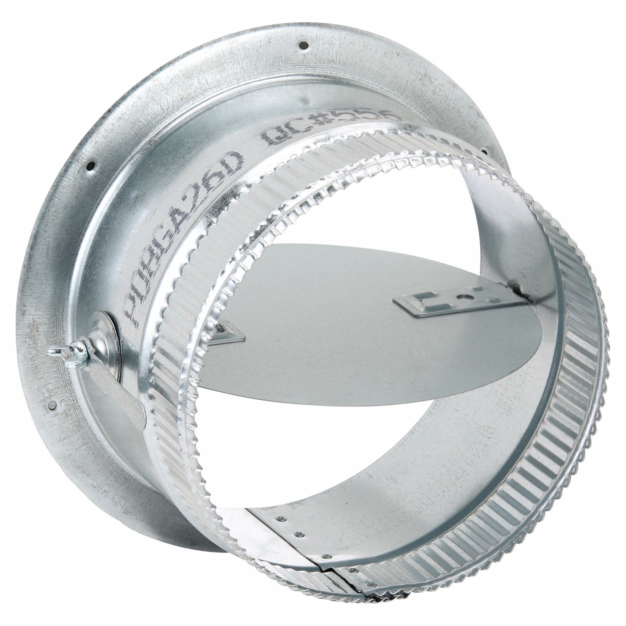 Steel, For 14 in Dia, Duct Collar w/Damper - 6EKH8|GR6POCR14GA26D ...