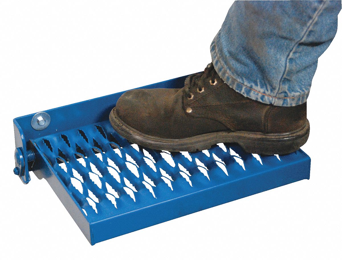 Steel Spring Loaded Fold-Up StepW - Grainger