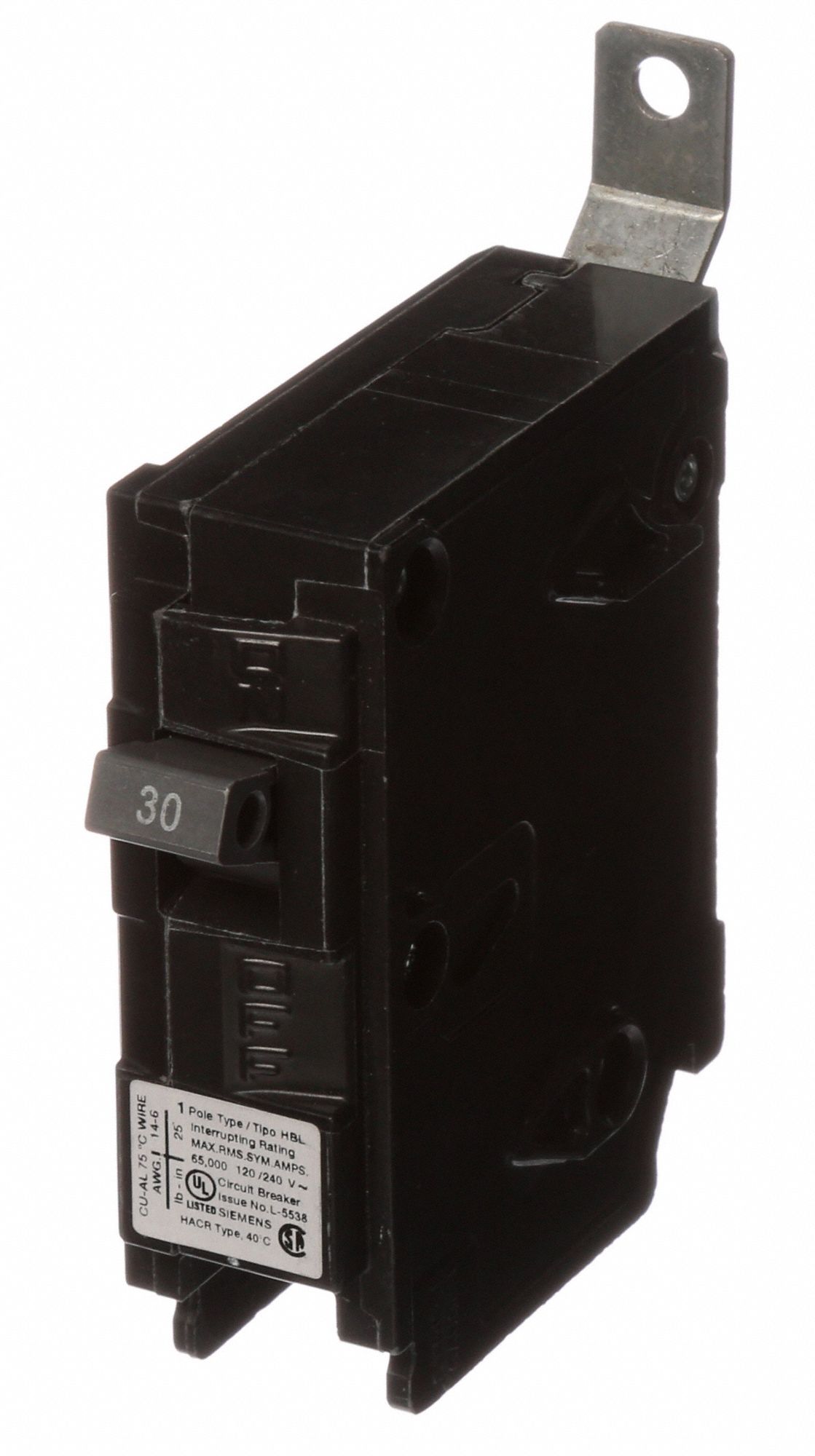 SIEMENS Miniature Circuit Breaker: 30 A Amps, 120/240V AC, Single Phase ...