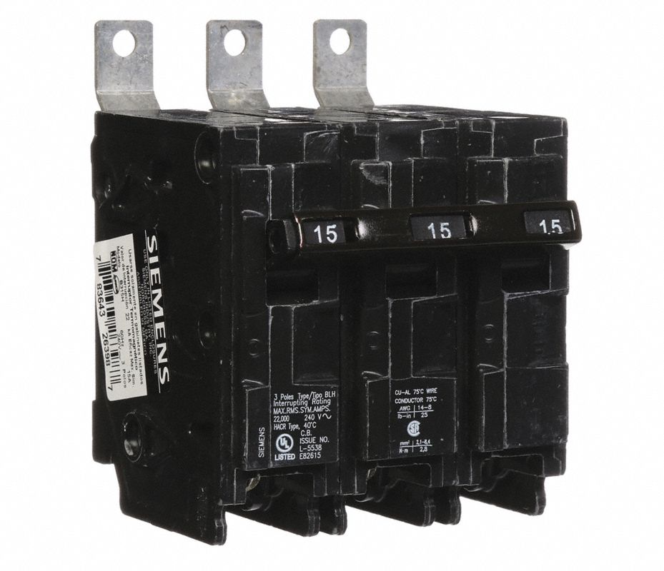 SIEMENS Interruptor Termomagnético Atornillable, Serie B, Número de ...