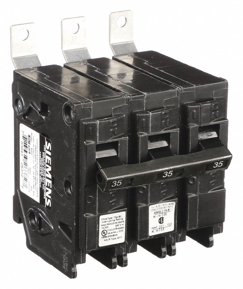 35 A Amps, 240V AC, Miniature Circuit Breaker - 6EVX9|B335 - Grainger