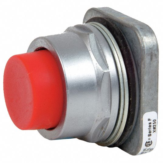 SIEMENS, 30 mm Mounting Size, Metallic, Extended Push Button - 6EWN8 ...