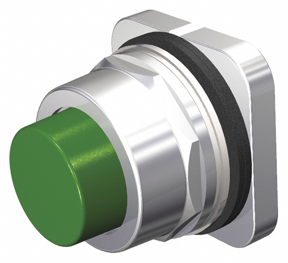 SIEMENS, 30 mm Mounting Size, Metallic, Extended Push Button - 6EWP0 ...