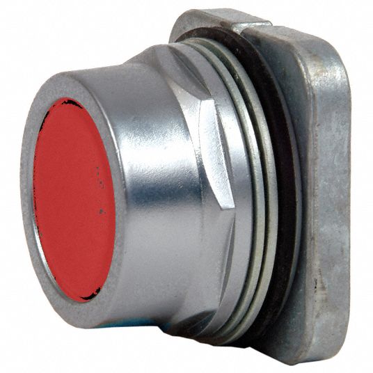 SIEMENS, 30 mm Mounting Size, Metallic, Flush Push Button - 6EWP2 ...