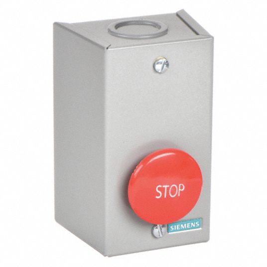SIEMENS, Mushroom Head Push Button, 0 Pilot Lights, Control Station - 6EWZ5|50AA3G - Grainger