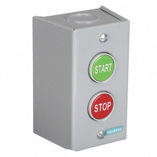 SIEMENS, (2) Flush Push Buttons, 0 Pilot Lights, Control Station - 6EWZ7|50CA3DE - Grainger