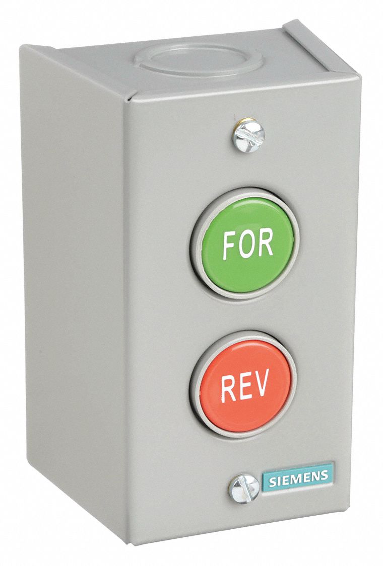 SIEMENS, (2) Flush Push Buttons, 0 Pilot Lights, Control Station - 6EWZ8|50DA3KL - Grainger