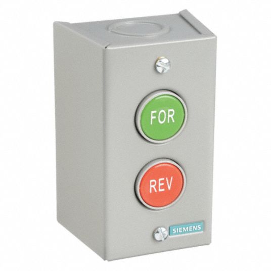 SIEMENS, (2) Flush Push Buttons, 0 Pilot Lights, Control Station - 6EWZ8|50DA3KL - Grainger