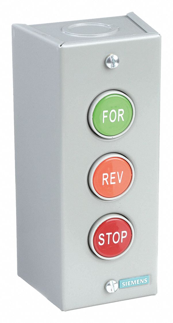 SIEMENS, (3) Flush Push Buttons, 0 Pilot Lights, Control Station ...