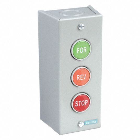 SIEMENS, (3) Flush Push Buttons, 0 Pilot Lights, Control Station - 6EXA0|50MA3KLE - Grainger