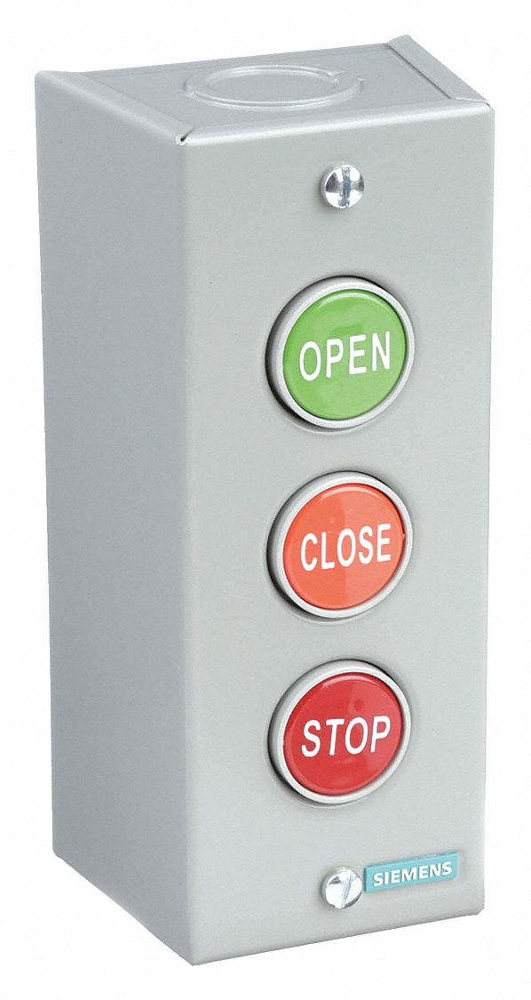SIEMENS, (3) Flush Push Buttons, 0 Pilot Lights, Pendant Control ...