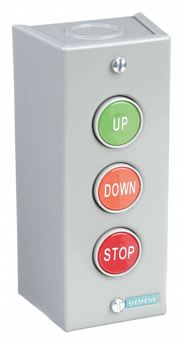 SIEMENS, (3) Flush Push Buttons, 0 Pilot Lights, Control Station - 6EXA2|50MA3NPE - Grainger