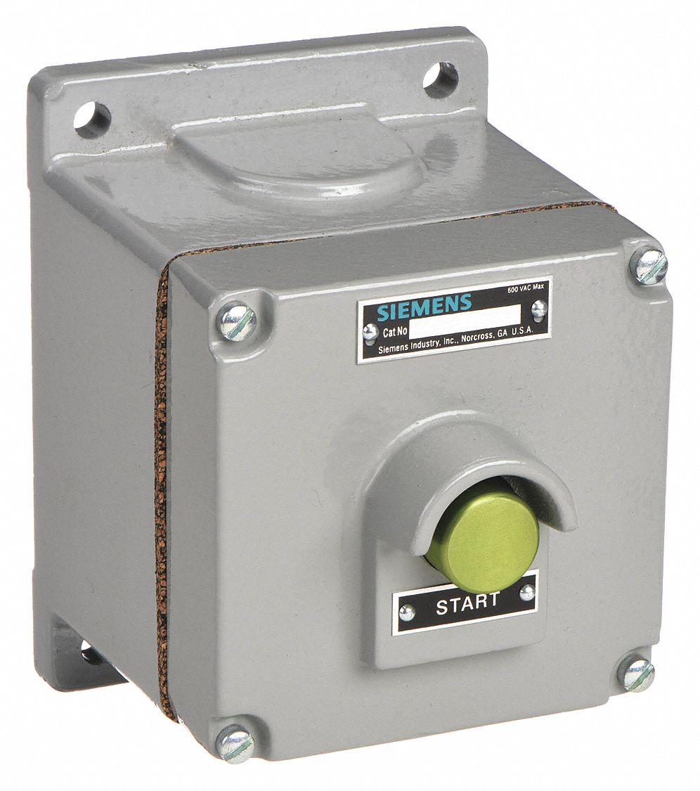 SIEMENS, Flush Push Button, 0 Pilot Lights, Control Station - 6EXA5|50HA1E1 - Grainger