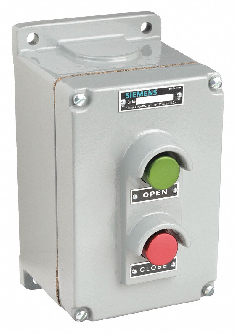 SIEMENS, (2) Flush Push Buttons, 0 Pilot Lights, Pendant Control ...