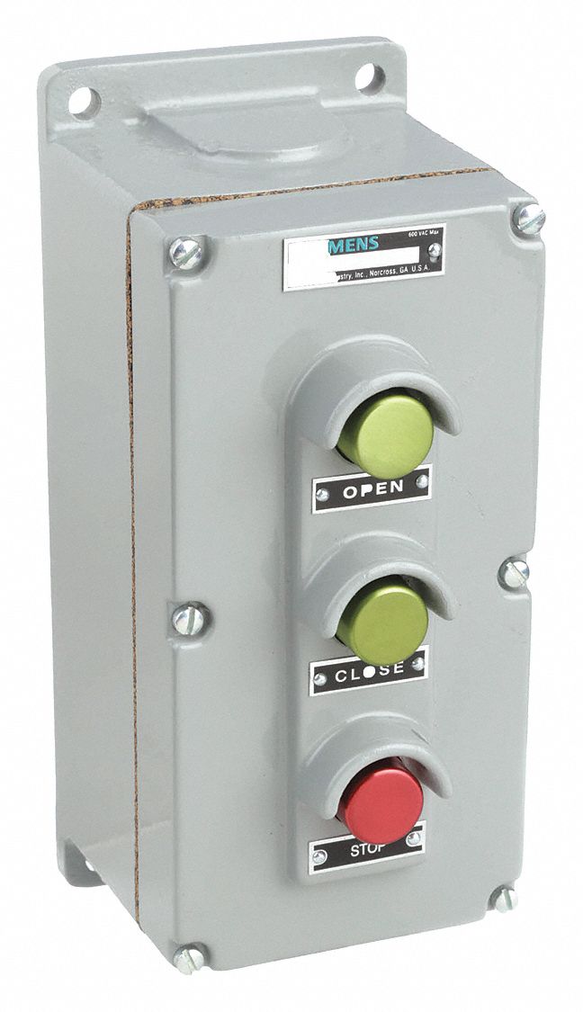 SIEMENS, (3) Push Buttons, 0 Pilot Lights, Pendant Control Station ...
