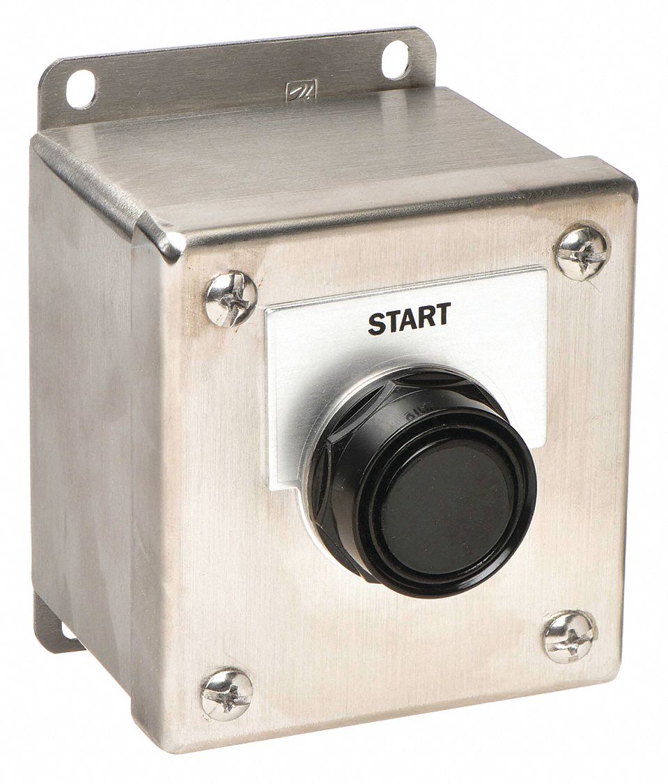 SIEMENS, Flush Push Button, 0 Pilot Lights, Control Station - 6EXC6|52C101S - Grainger