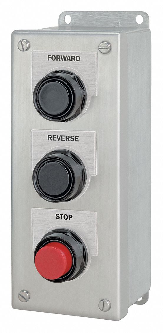 SIEMENS, (3) Flush Push Buttons, 0 Pilot Lights, Control Station ...