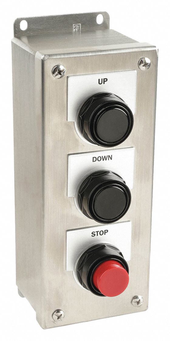 SIEMENS, (3) Flush Push Buttons, 0 Pilot Lights, Control Station ...