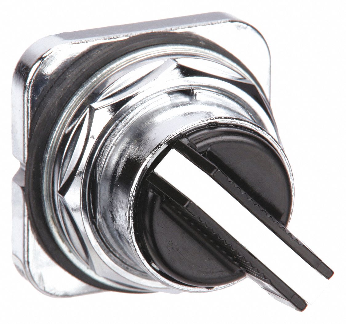 SIEMENS, 30 mm Panel Mount Size, 3 Positions, Short-Handled Selector ...