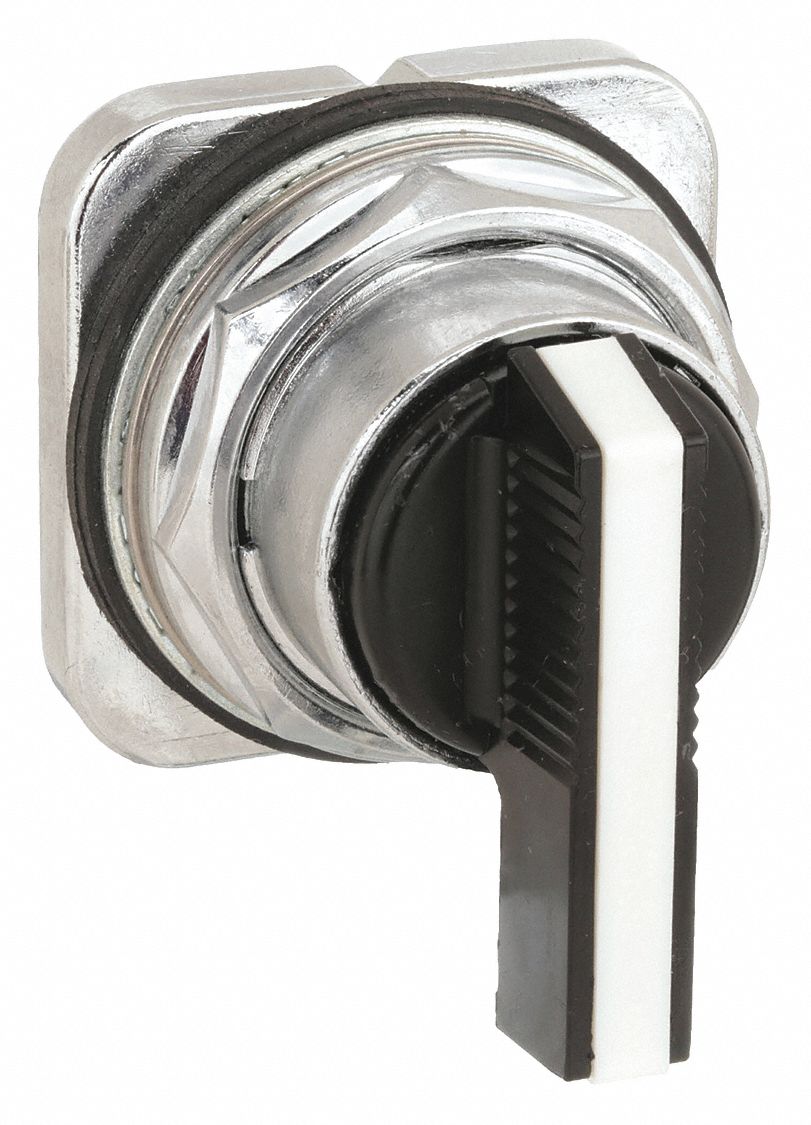 SIEMENS, 30 mm Panel Mount Size, 3 Positions, Long-Handled Selector ...