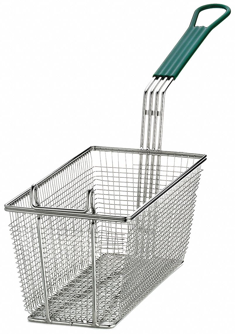 Rectangle, Coated Handle, Fryer Basket - 6EZE9|42 - Grainger