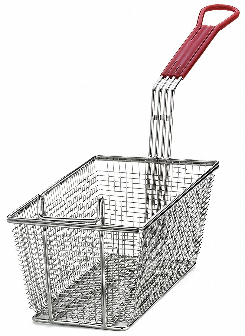 Rectangle, Coated Handle, Fryer Basket - 6EZF2|427 - Grainger