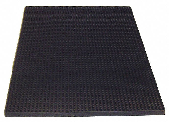 TABLECRAFT PRODUCTS COMPANY 1218BK Bar Mat,12x18 in,Black 6EZV4 ...