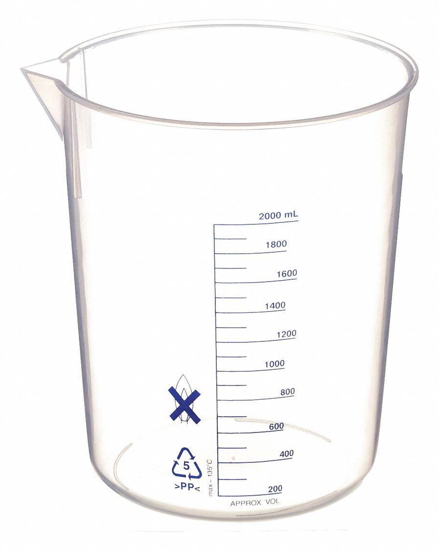 Low Form, 2 L Capacity - mL, Beaker - 6FAE8|6FAE8 - Grainger