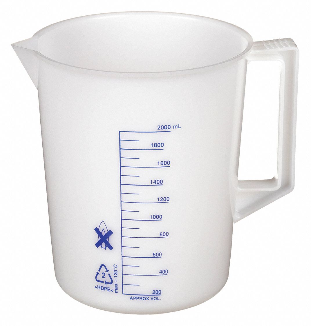 Low Form with Handle, 2 L Capacity - mL, Beaker - 6FAH0|6FAH0 - Grainger