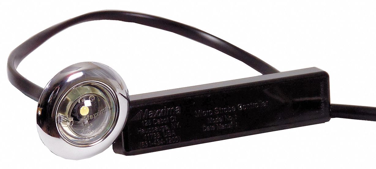 LED Micro Strobe,White,1 Inch Round - Grainger