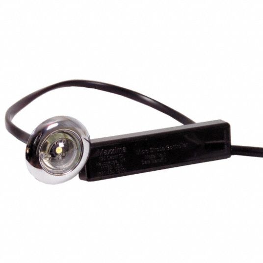 MAXXIMA LED Micro Strobe, White, 1 Inch Round - 6FDW2|M09370WCL - Grainger