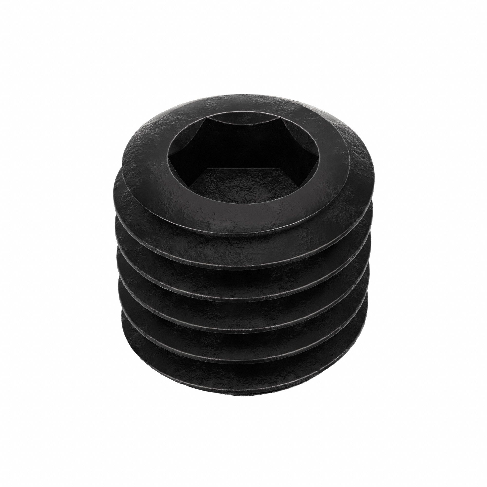 Socket Set Screw, Cup, 8mm Overall Length, M8 x 1.25mm, Steel, Black ...