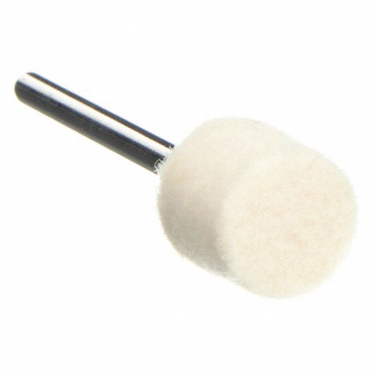 Mounted Felt Bob, Cylinder, Soft Density, 1/2 in Head Dia., 1/2 in, MP ...