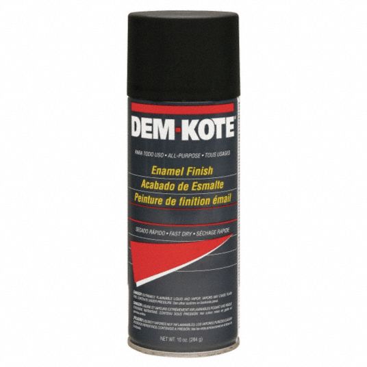 DEM-KOTE, Blacks, Concrete/Masonry/Metal/Wood, Spray Paint - 6FGH5 ...