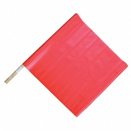 Traffic Flag, 24 in Wood Dowel, Handheld Warning Flag - 6FGK7|6FGK7 ...