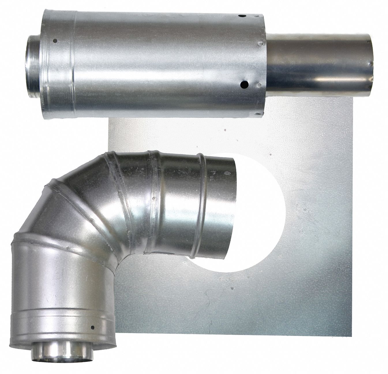 METAL FAB, 3 in/5 in Connection Size, Horizontal, Tankless Vent Kit ...