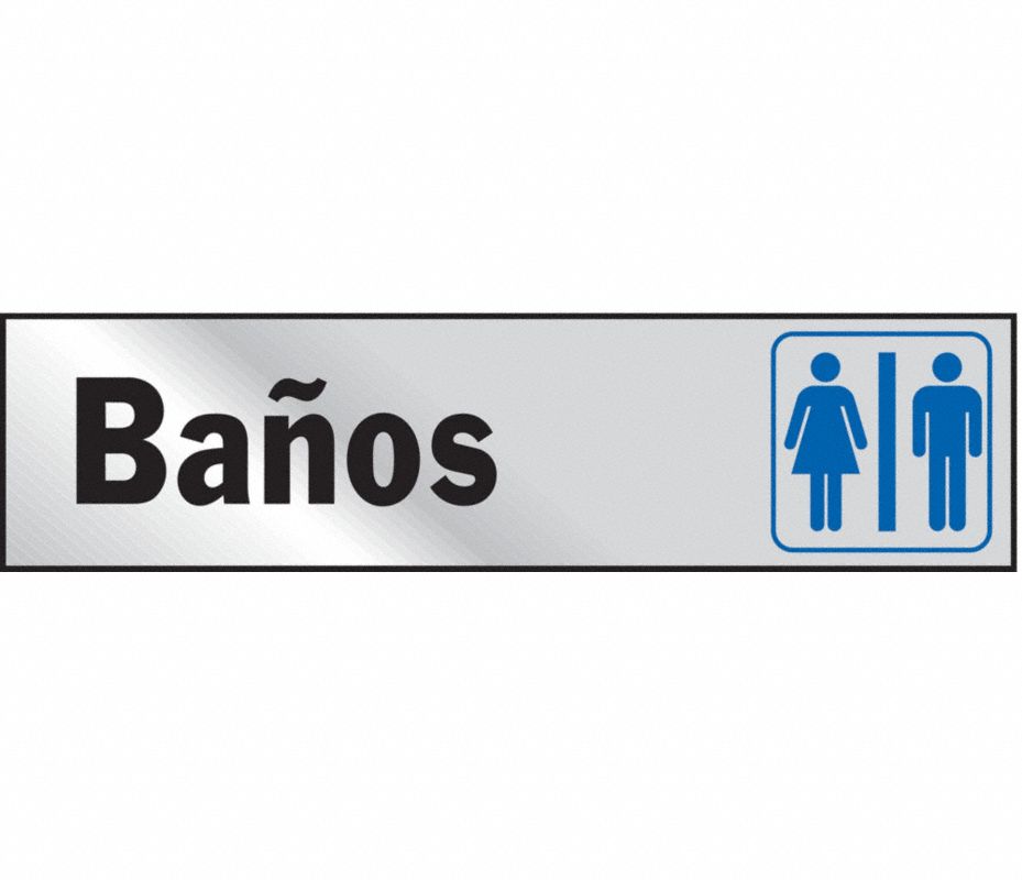 HY-KO PRODUCTS Letrero para Baño, Aluminio, 5cm x 20cm, Leyenda: Baños ...