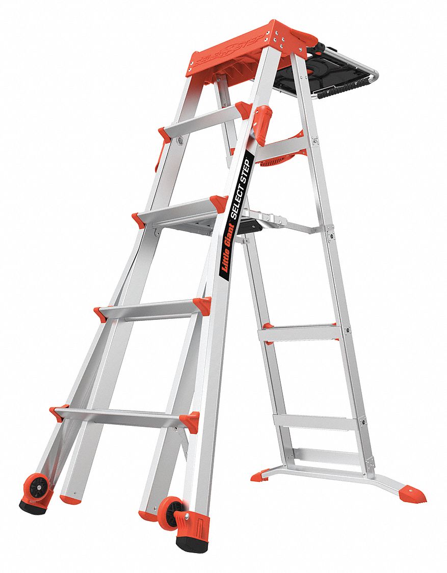 LITTLE GIANT, 4 Configurations, Aluminum, Combination Ladder - 6FJN1 ...