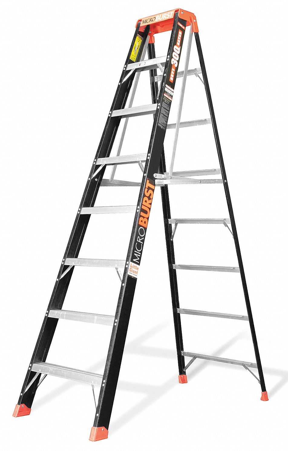 LITTLE GIANT, Fiberglass, 300 lb Load Capacity, Stepladder - 6FJN4 ...