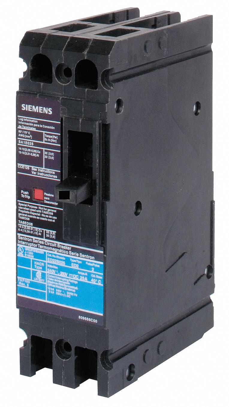 SIEMENS, 35 A Amps, 10kA at 240V AC, Molded Case Circuit Breaker ...